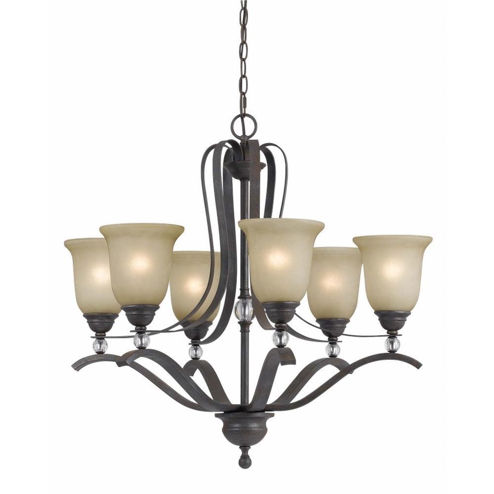 Cal Lighting - FX-3530/6 - Riverton - 6 Light Chandelier-28 Inches Tall ...