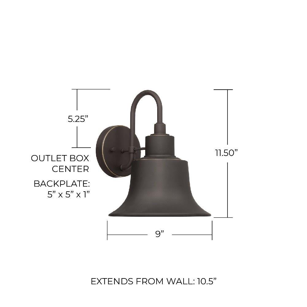 Capital Lighting - 926311 - Brock - 11.5 Inch Outdoor Wall Lantern ...