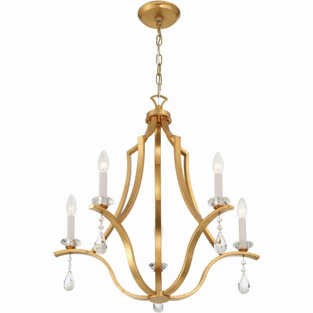 Perry 5 Light Medium Chandelier by Crystorama - PER-10405-GA ...