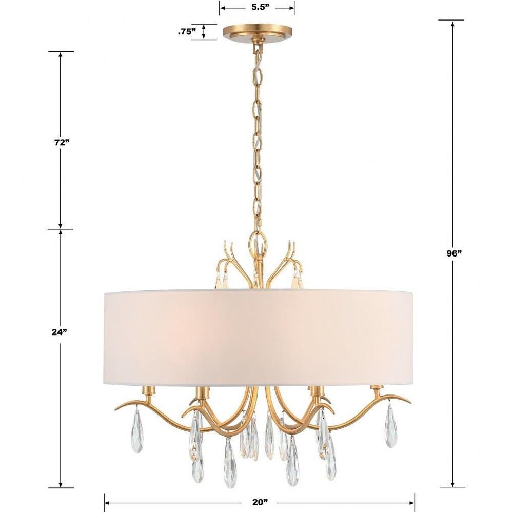 Crystorama Lighting - ROL-18806-GA - Rollins - 6 Light Chandelier-20 ...