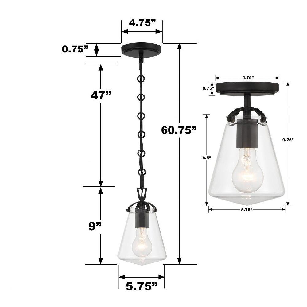 Crystorama Lighting - VSS-7002_CEILING - Voss - 1 Light Semi-Flush ...