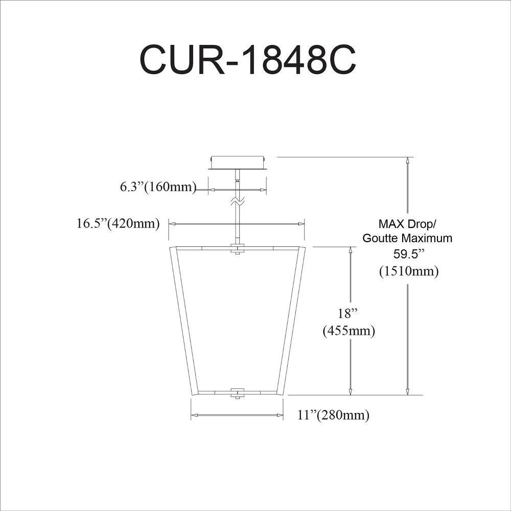 Dainolite - CUR-1848C - Curant - 48W 1 LED Chandelier In Modern Style ...