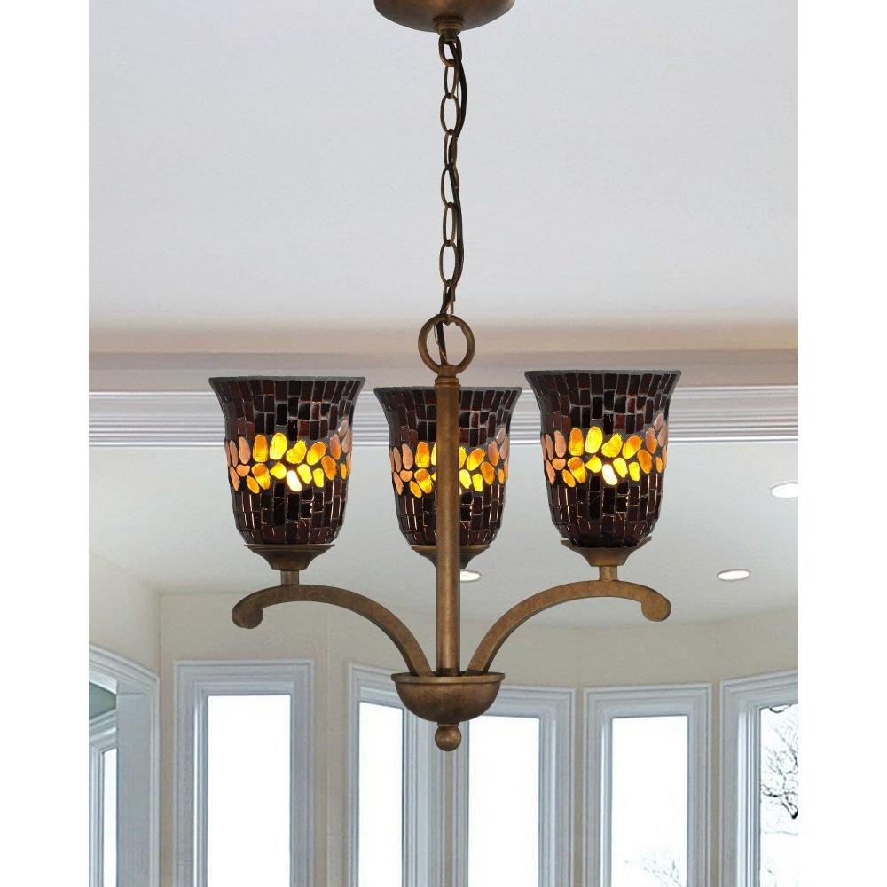 Dale Tiffany Lighting - TH14254 - Copper Shell - 3 Light Chandelier