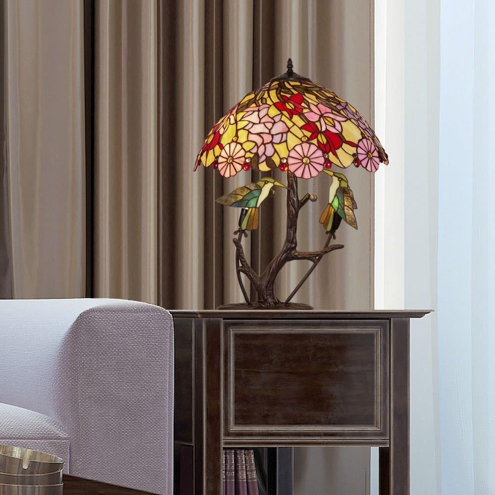 Dale Tiffany Lighting - TT21205 - Perched Hummingbirds - 4 Light Table ...