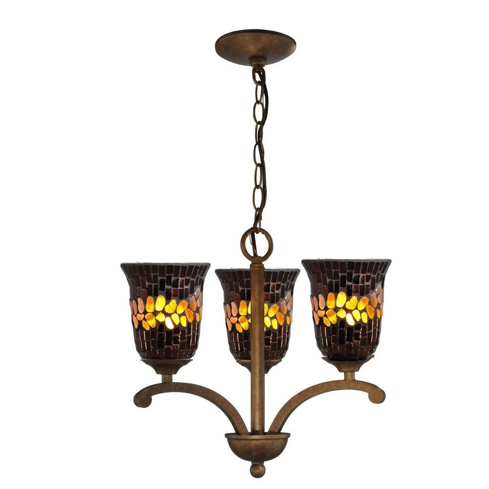 Dale Tiffany Lighting - TH14254 - Copper Shell - 3 Light Chandelier