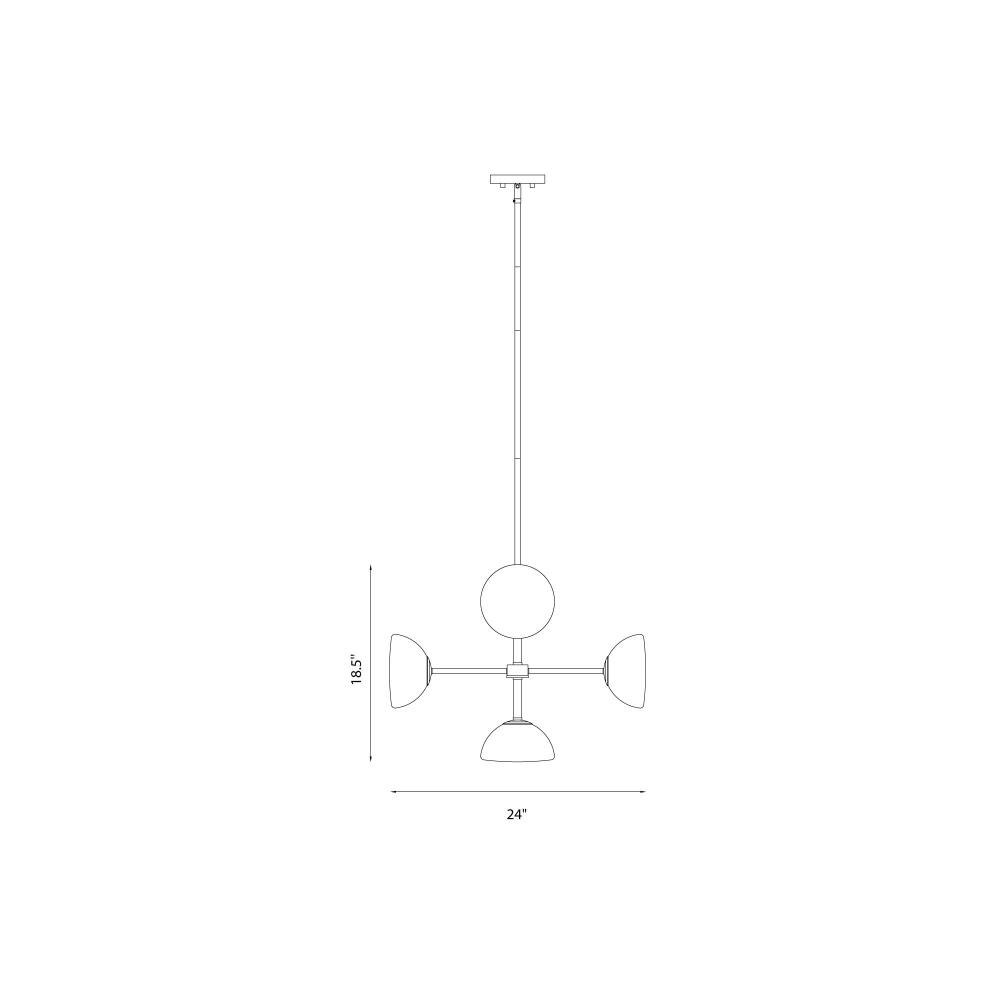 Designers Fountain - D270H-5CH-PN - Zio - 5 Light Chandelier In Retro ...