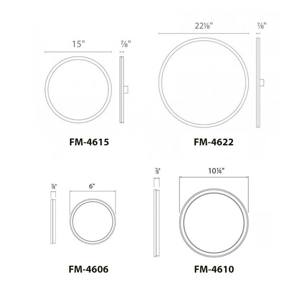 Geos 29.5W 1 LED 15 Inch Wide Flush Mount by dweLED - FM-4615 ...