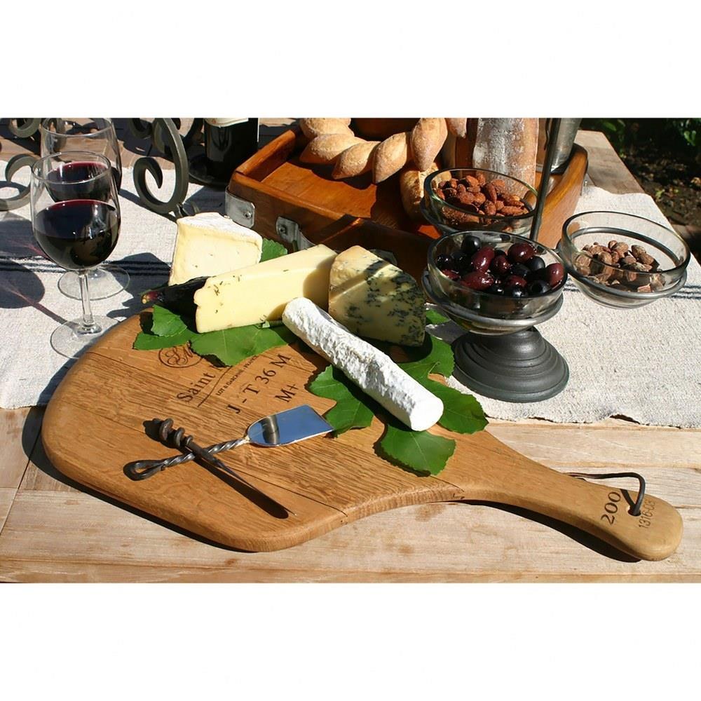 Elk Home - TRAY006 - WB Wine Cask - 13.5 Inch Cheese Board