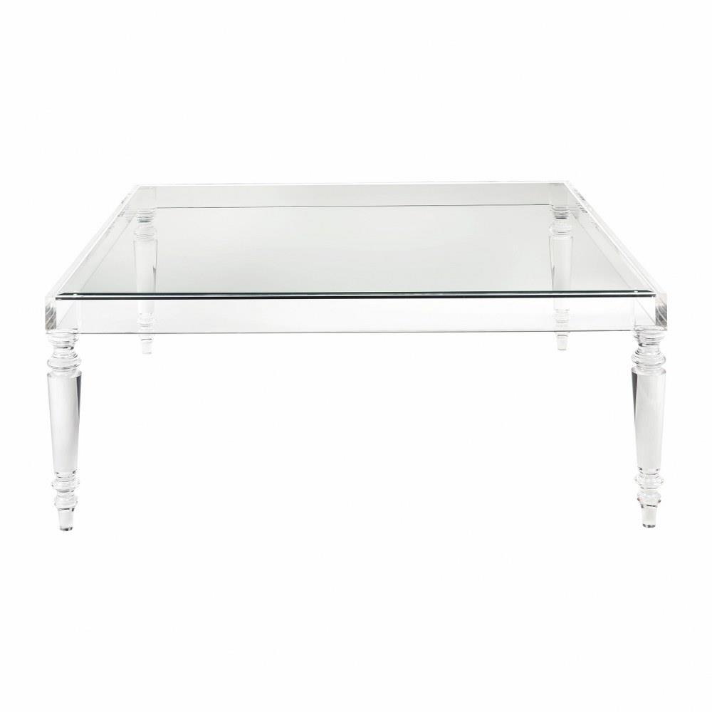 48 inch square glass coffee table store
