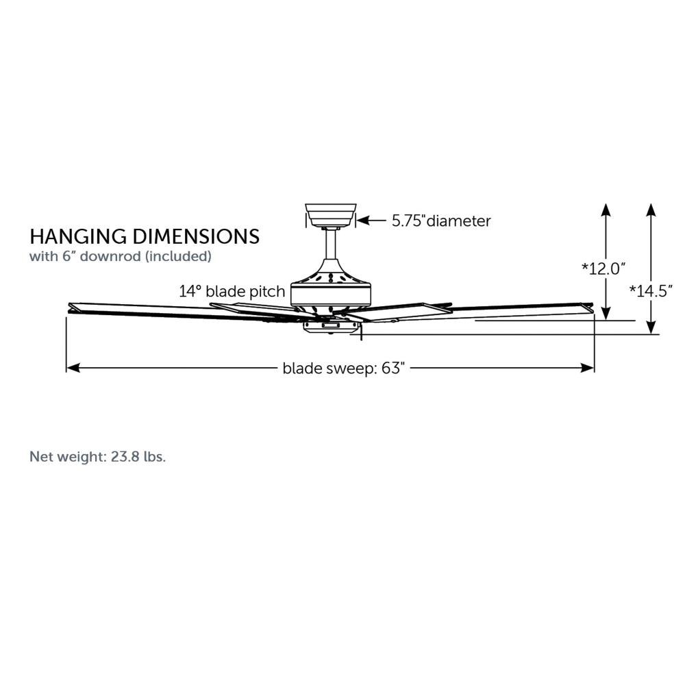 Fanimation Fans - FP7910 - Levon AC - 8 Blade Ceiling Fan-14.5 Inches ...