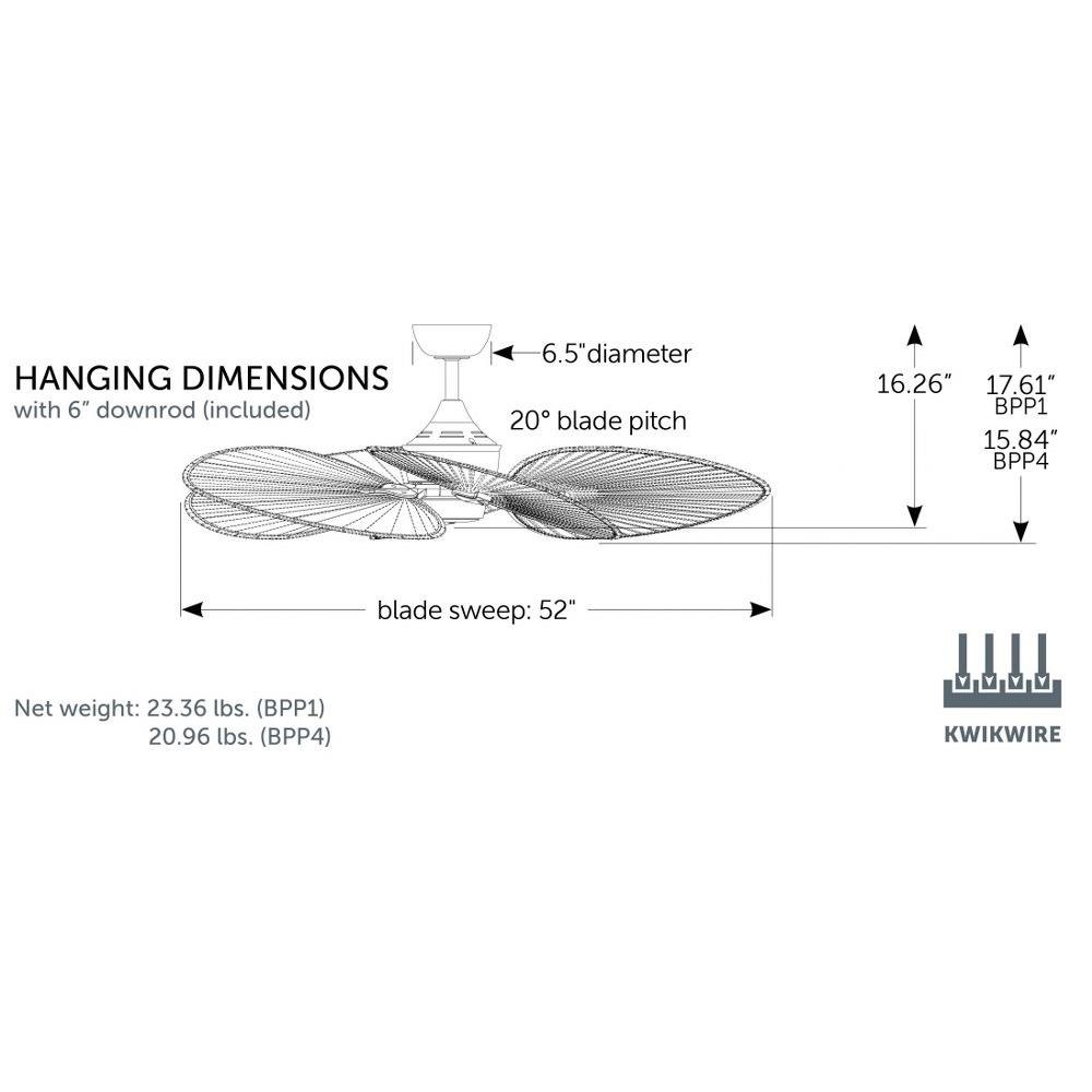 Fanimation Fans - FPD3250-52WO - Islander DC - 5 Wide Oval Blade ...