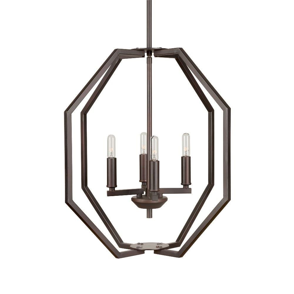 Forte Lighting - 7099-04-32 - Zach - 4 Light Foyer Pendant-18 Inches ...