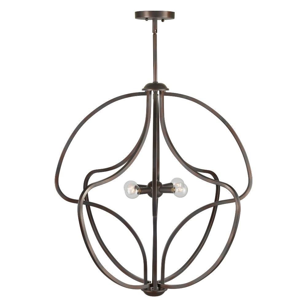 Forte Lighting - 7100-04 - Gregg - 4 Light Foyer Pendant-28 Inches Tall ...