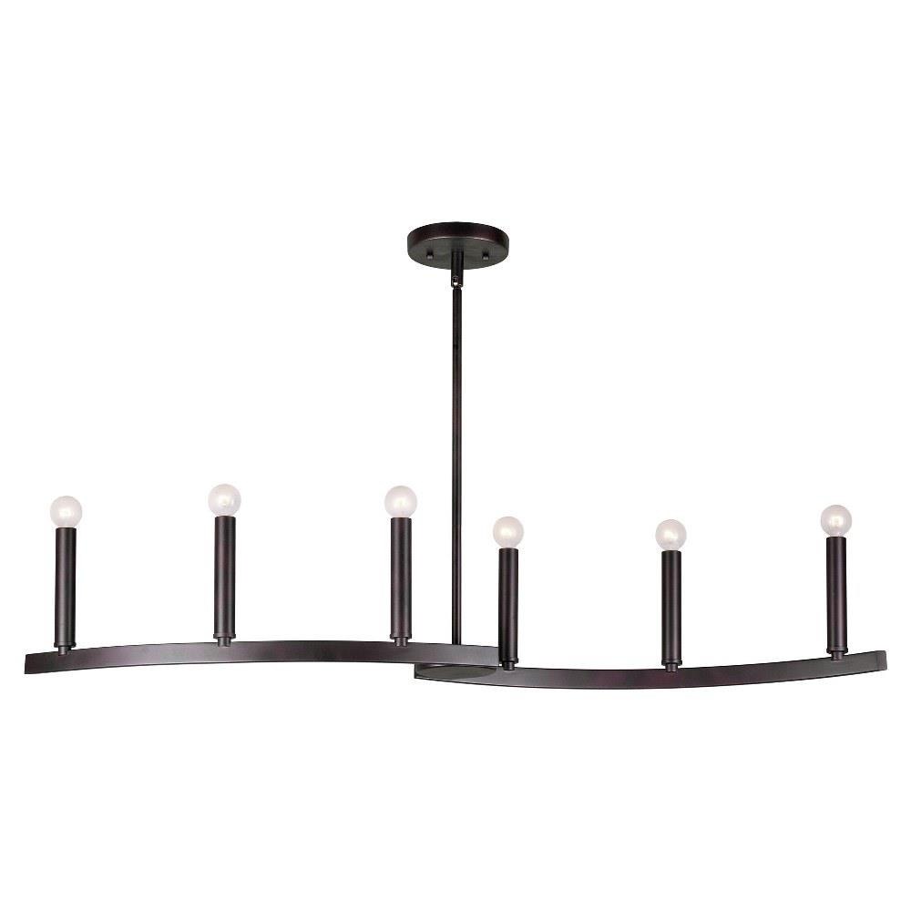 Forte Lighting - 7175-06 - Wyatt - 6 Light Island Pendant-7 Inches Tall ...