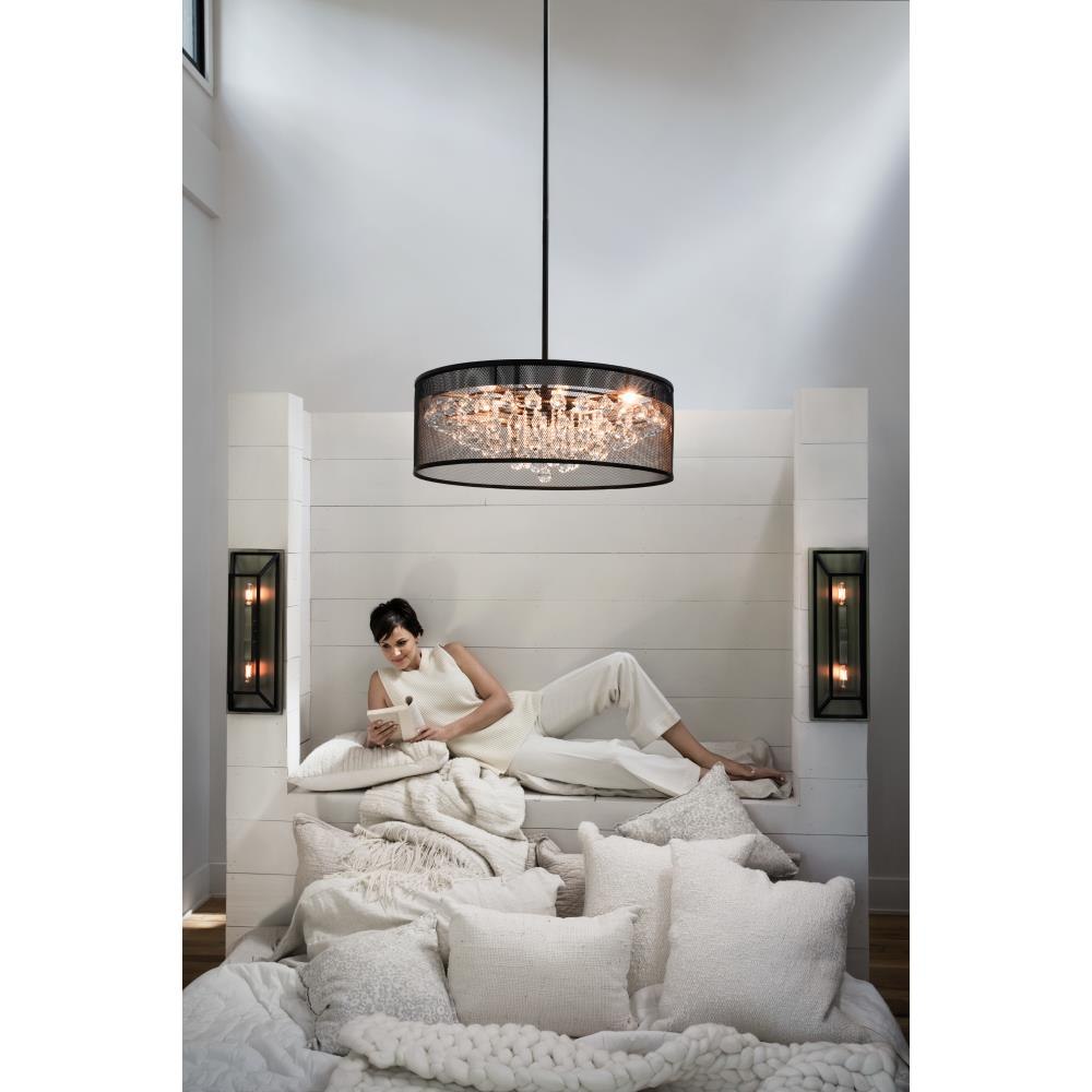 Fredrick Ramond Lighting - FR38905BLK - Fiona - Six Light Stem Hung Foyer