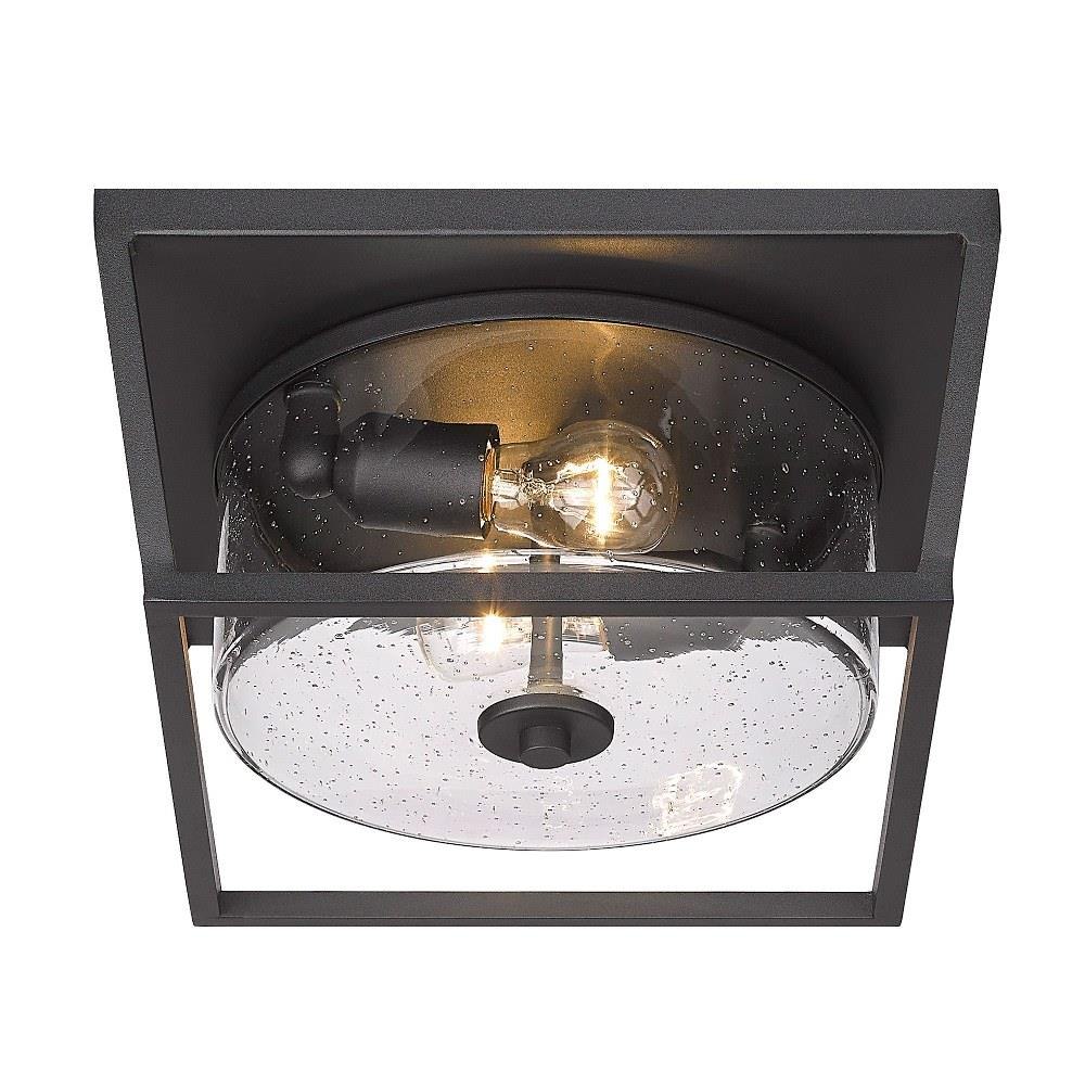 Golden Lighting - 4309-OFMNB-SD - Mercer - 2 Light Outdoor Flush Mount ...