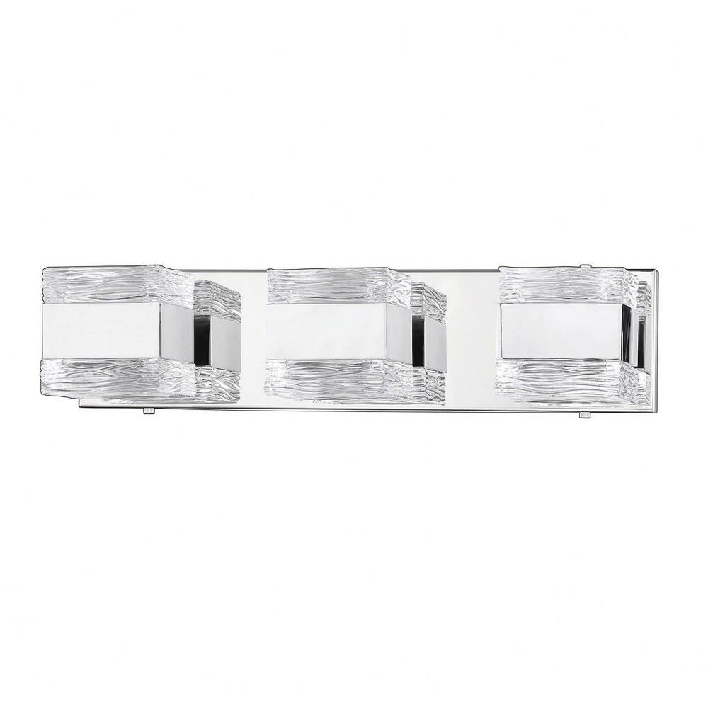Kendal Lighting Inc. - VF1100-3L-CH - Cubix - 3 Light Bath Vanity-5.2 Inches Tall and 20 Inches Wide