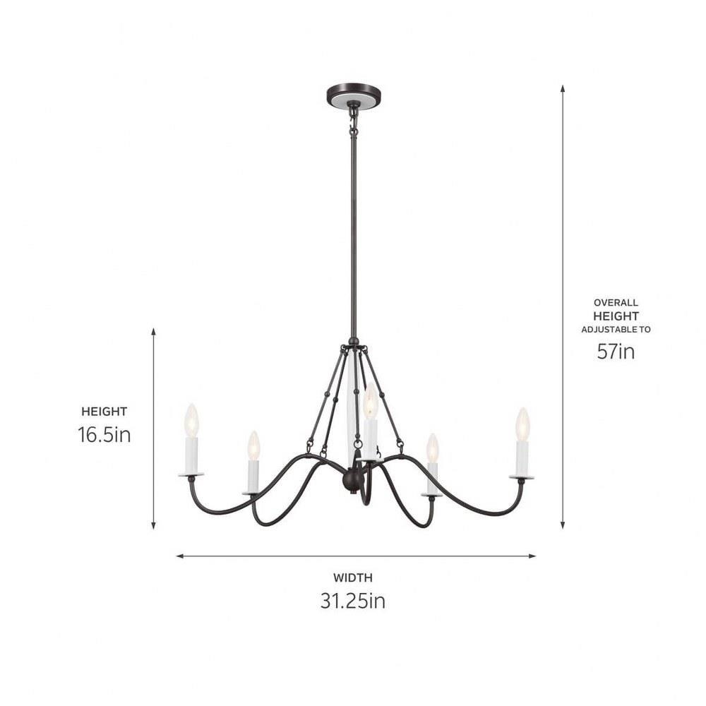 Kichler Lighting - 52455 - Freesia - 5 Light Medium Chandelier In ...