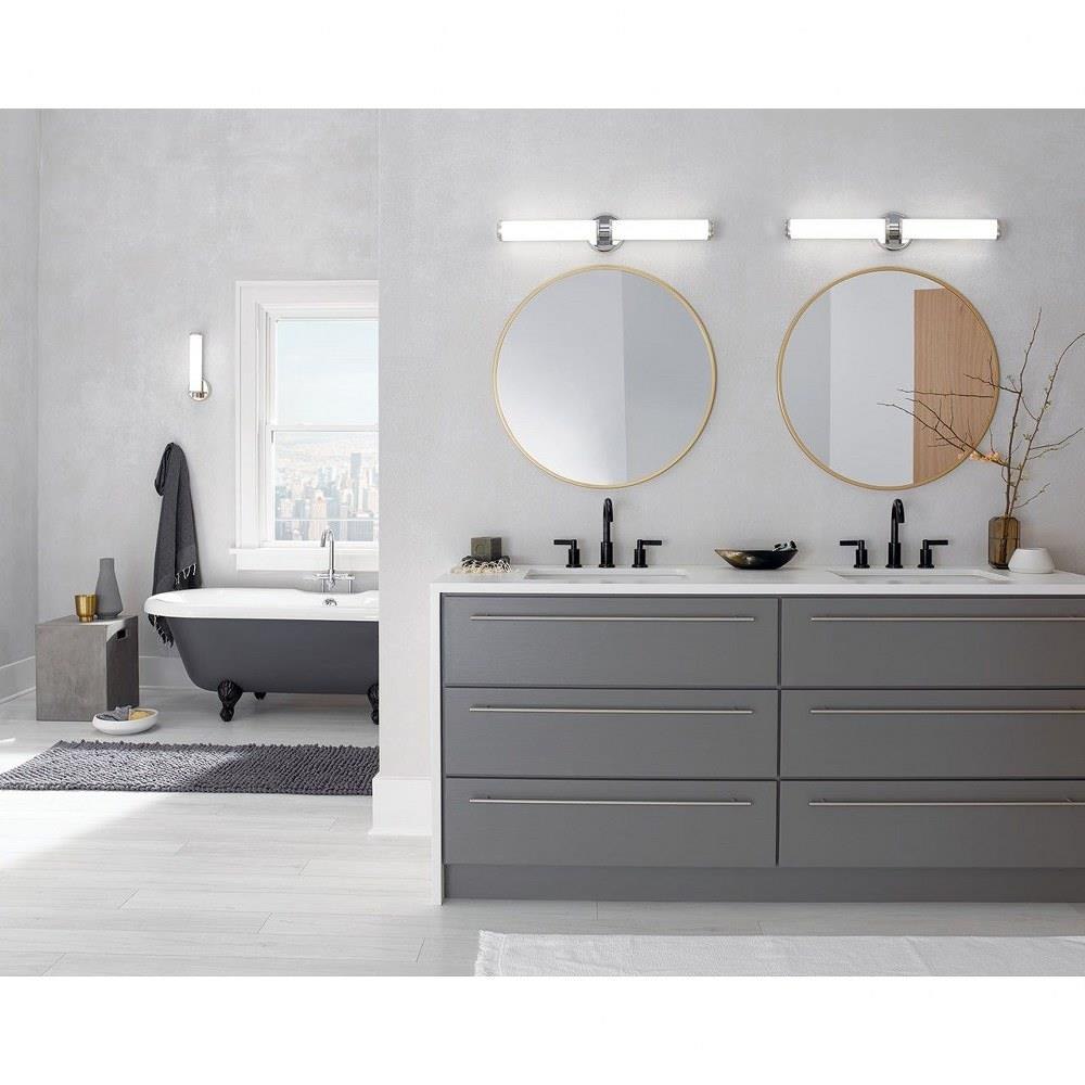 Kichler Lighting - 45685PNLED - Indeco - 2 Light Linear Bath Vanity Approved For Damp Locations ...