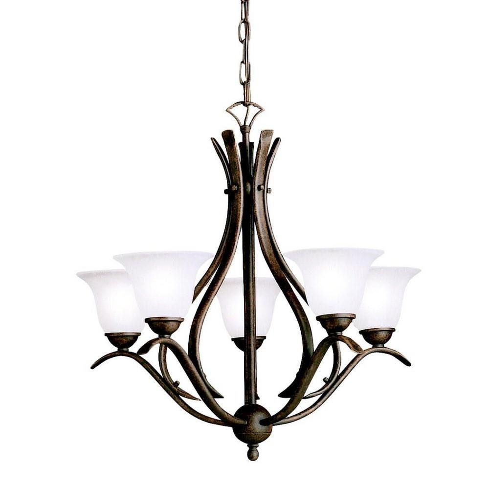Kichler Lighting - 2020 - Dover - 5 light Chandelier with White Glass ...