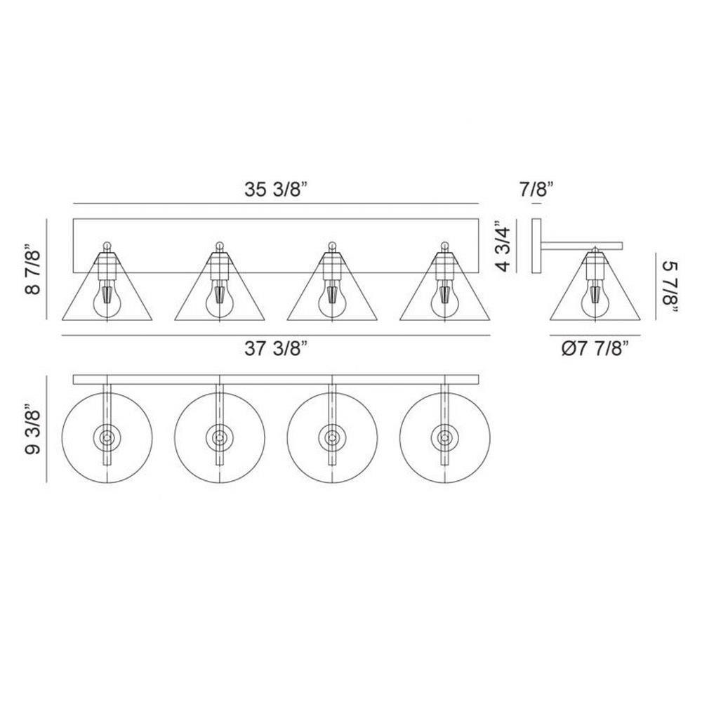Bliss 4 Light Wall Sconce by Matteo - S10604 - 1StopLighting