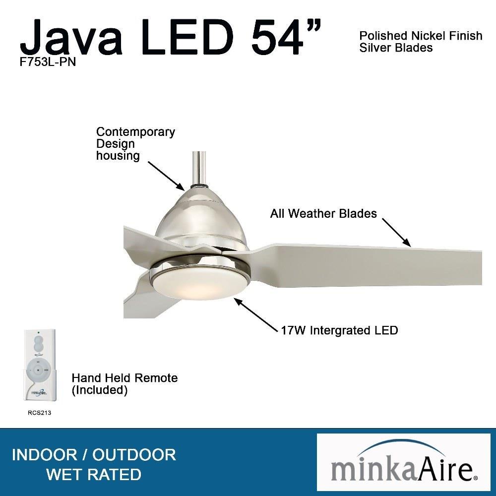 Minka Aire Fans - F753L - Java Led - Ceiling Fan with Light Kit in ...