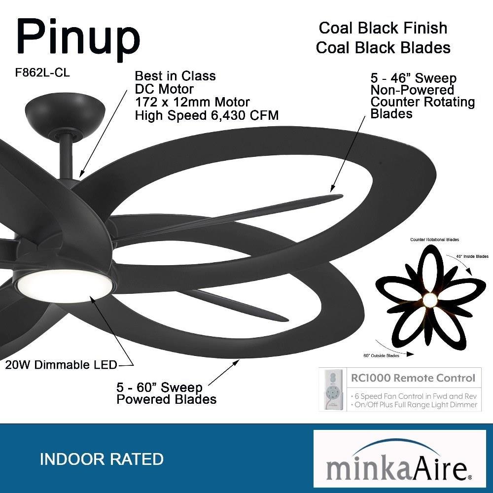 Minka Aire Fans - F862L - Pinup - 10 Blade Ceiling Fan-15.2 Inches Tall ...