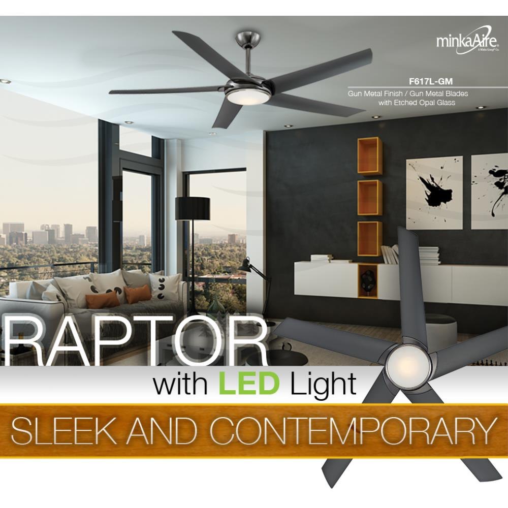 Minka Aire Fans - F617L - Raptor - Ceiling Fan with Light Kit in ...