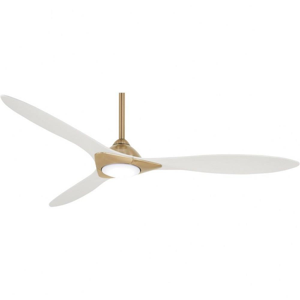 Minka Aire Fans - F868L-SBR/WHF - Sleek - 3 Blade Ceiling Fan with ...