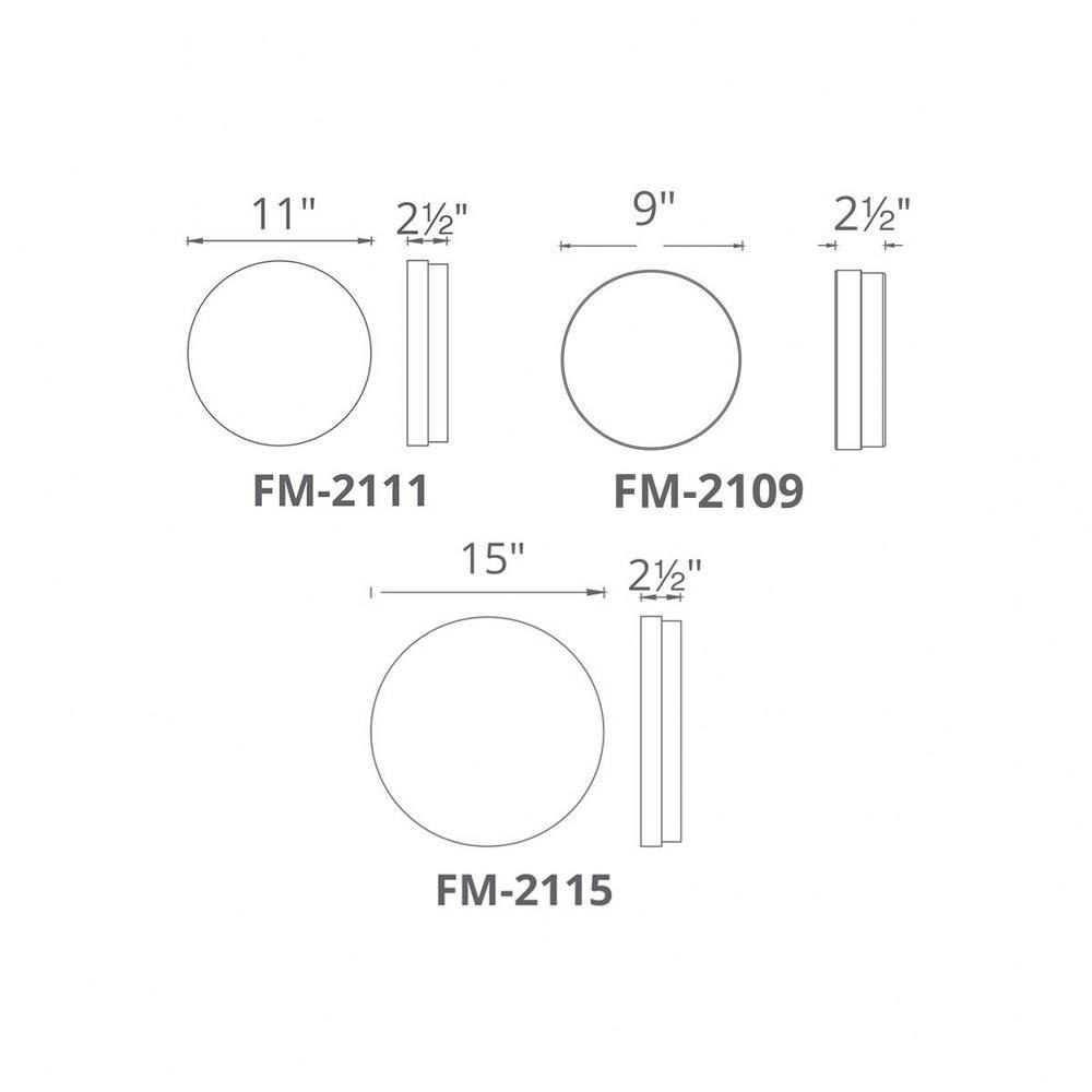 Modern Forms - FM-2109 - Circa-17W 1 LED Round Flush Mount in ...