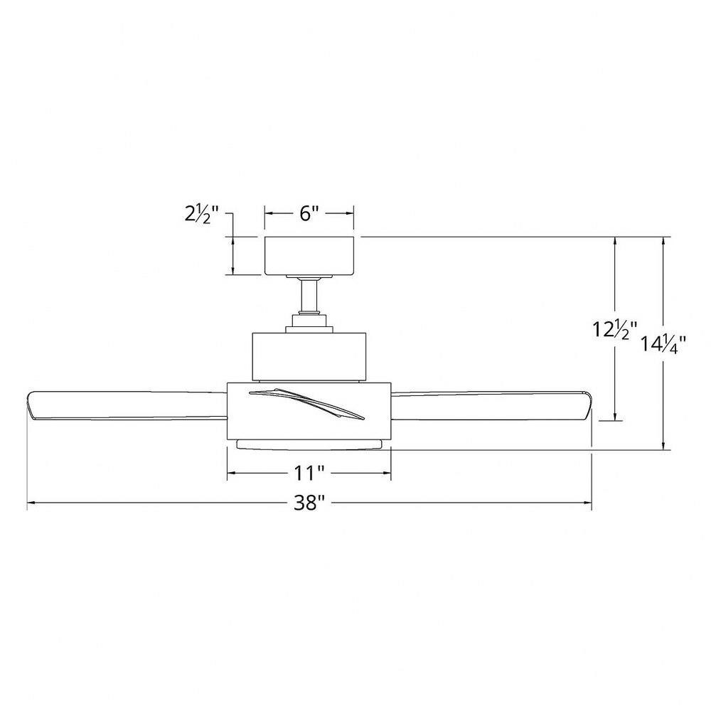 Modern Forms - FR-W1802-38L - Elf-5 Blade Ceiling Fan with LED Light ...