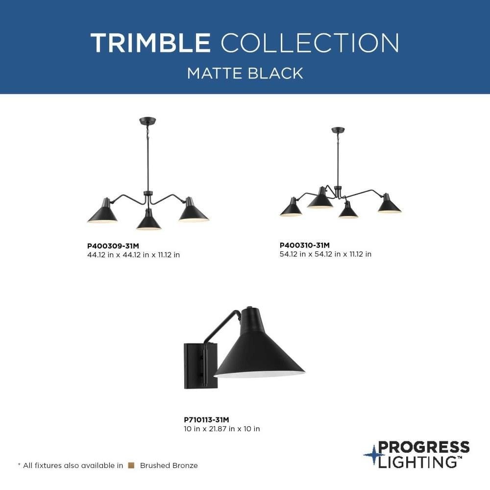 Progress Lighting - P400310 - Trimble - 4 Light Chandelier In ...