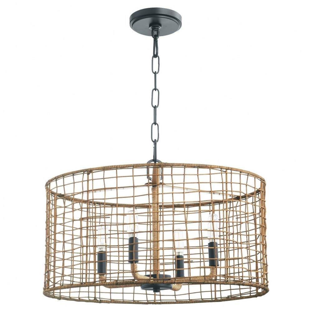 Quorum Lighting - 8023-4-59 - Abaca - 4 Light Pendant-12.5 Inches Tall ...