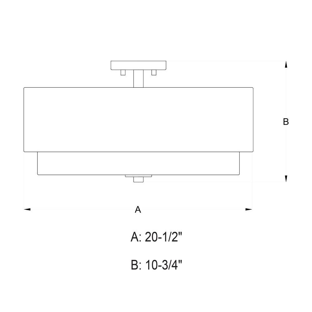 Vaxcel - C0112 - Burnaby 4-Light Semi-Flush Mount in Mid-Century Modern ...