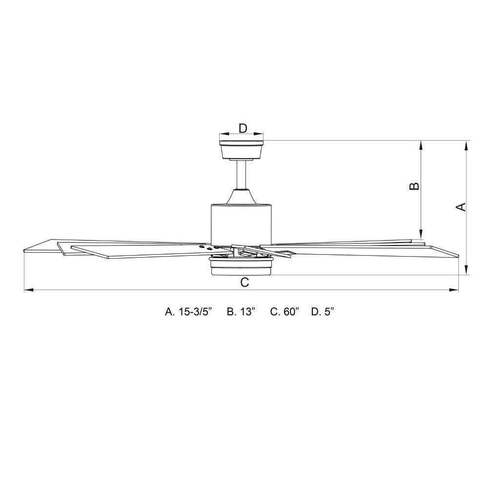 Vaxcel - F0081 - Crawford 1-Light Ceiling Fan in Industrial Style 18 ...
