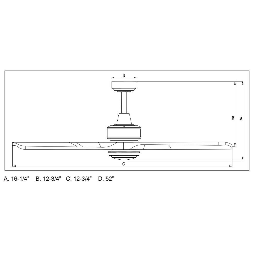 Vaxcel - F0097 - Curtiss 1-Light Ceiling Fan in Mid-Century Modern ...
