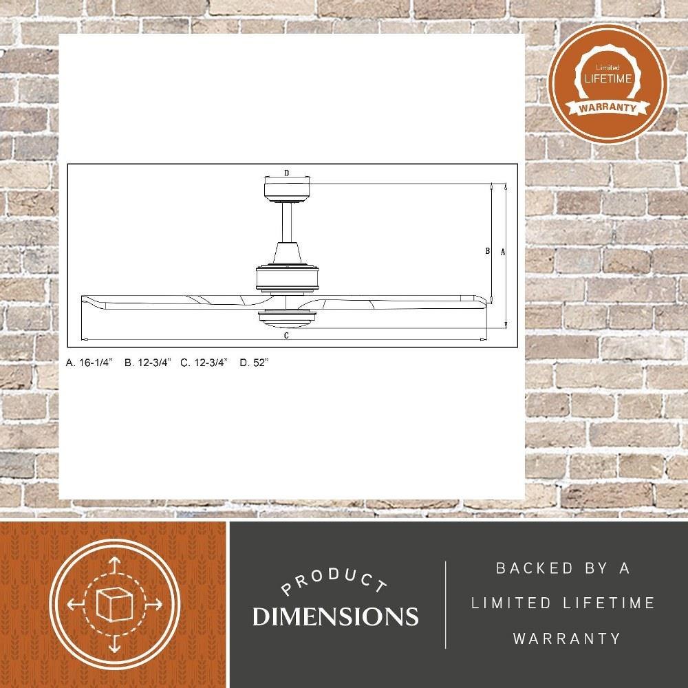Vaxcel - F0097 - Curtiss 1-Light Ceiling Fan in Mid-Century Modern ...