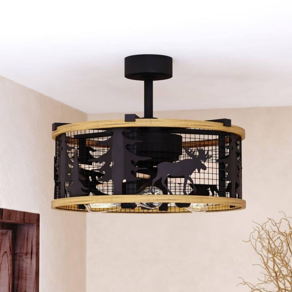 Vaxcel - F0103 - Kodiak - 3 Blade Ceiling Fan with Light Kit In Rustic ...