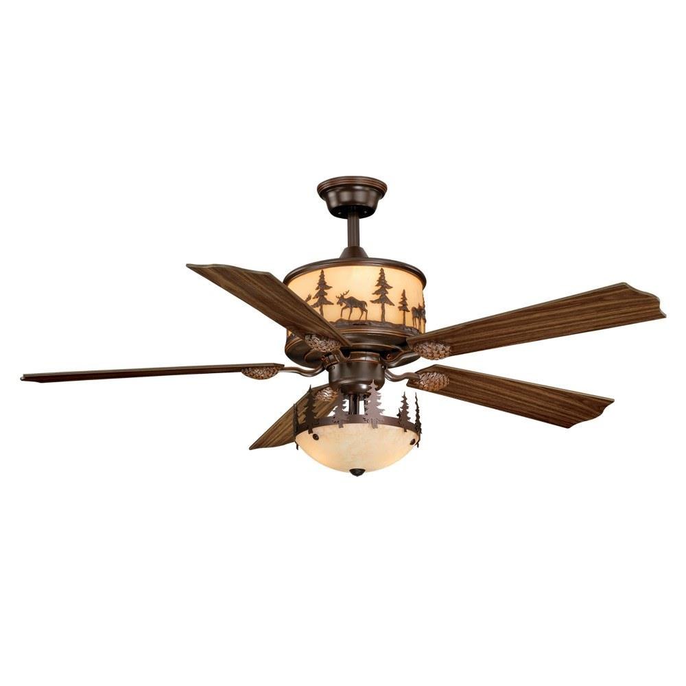 Vaxcel - FN56305BBZ - Yellowstone 4-Light Ceiling Fan in Rustic Style ...