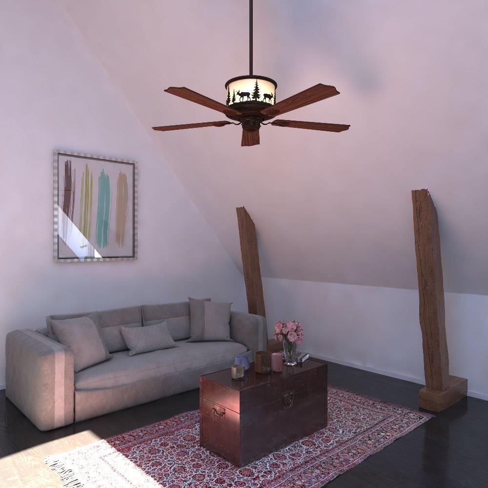 Vaxcel - FN56305BBZ - Yellowstone 4-Light Ceiling Fan in Rustic Style ...